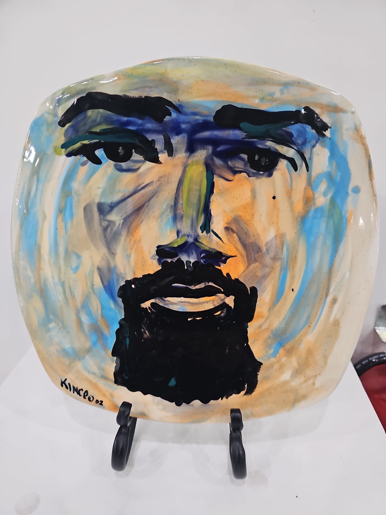 Kince, Elvin Elias Lee, (Untitled, Portrait Cermaic Plate) – Black Art In America™ Gallery & Gardens