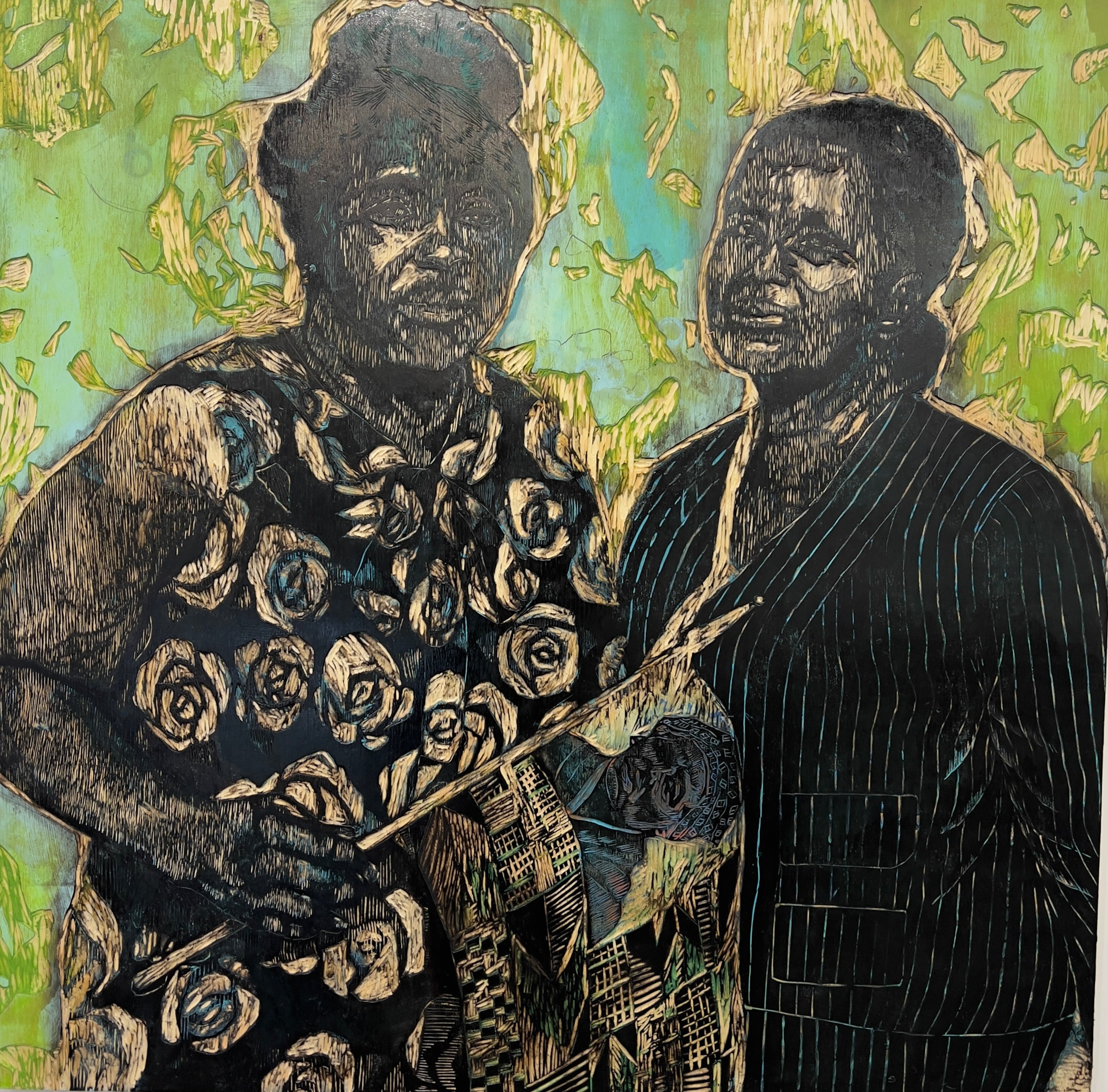 Mims, Traci (Flowers for Their Stripes Woodblock) – Black Art In ...