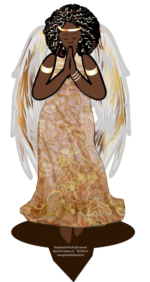 African American Guardian Angel Drawing