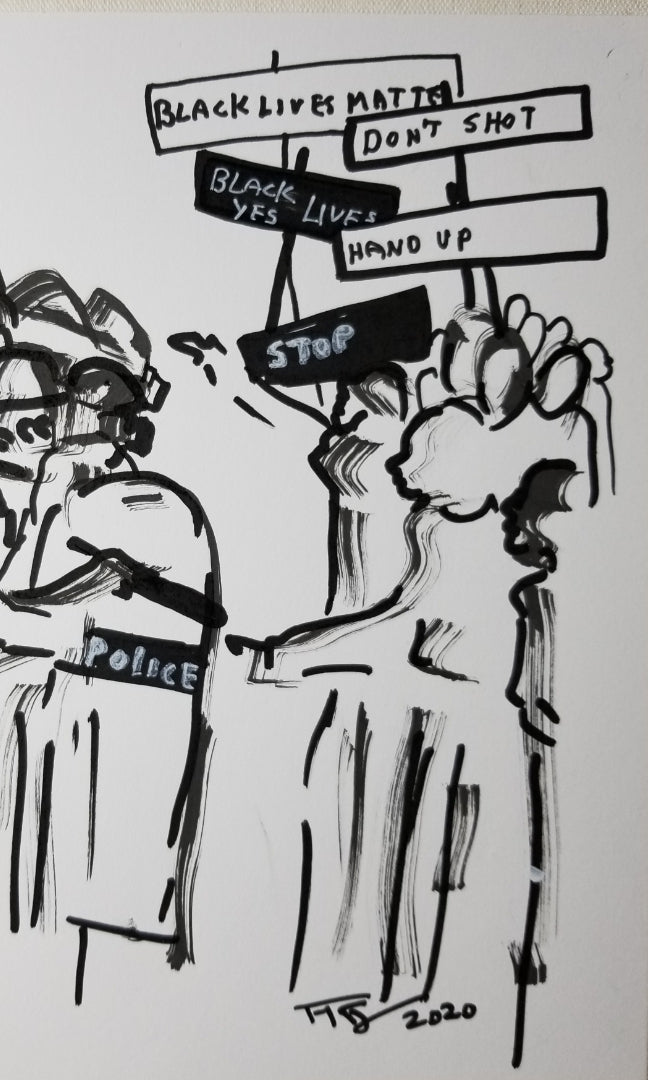 Black Lives Matter Drawings Black Lives Matter Ypography Hand Sign
